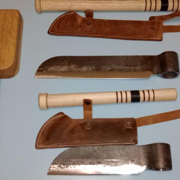 Timber Chisels - 52100 Carbon Steel Blades, Ash Wood Handles, Leather ...
