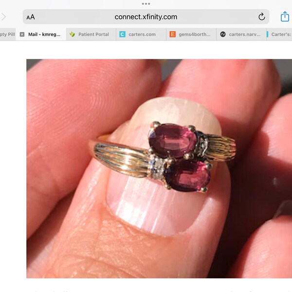 Heavy..one Carat Diamond Center --with .80 Points of Baguettes Diamonds ...