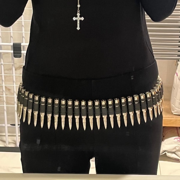 Bullet Belt,punk Belt,gothic Belt,heavy Metal Bullet Belt,punk Fashion ...