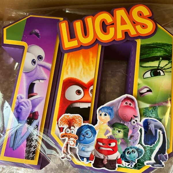 Inside Out Theme 3D Letters and Numbers - Inside Out Party Decor - Etsy
