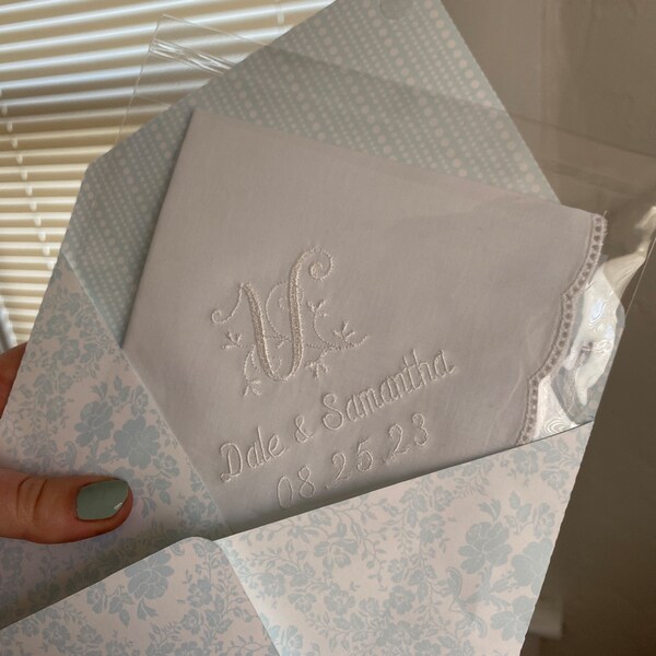Handkerchief Gift Box, Flat Fold Envelope for Wedding Handkerchiefs ...