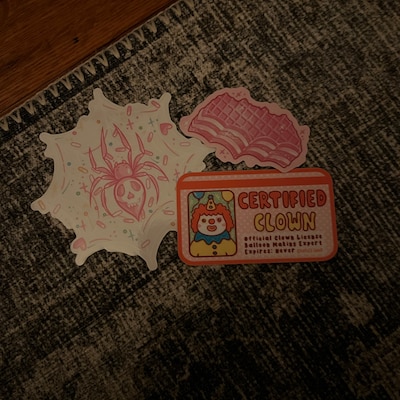 Certified Clown, License, Vinyl Sticker, Funny, Down to Clown, Art ...