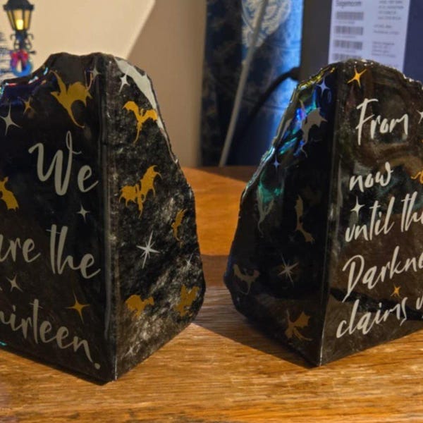 Pre- Order - Obsidian Bookends - Book Quote Bookends - Throne of Glass ...