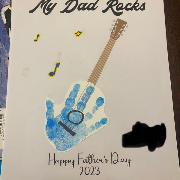 Father's Day Printable, My Dad Rocks Handprint Art, Fathers Day Gift ...