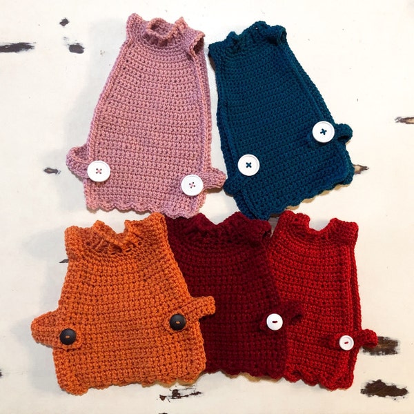 Chicken Sweater Flouncy Crocheted Chicken Saddle Crochet Pattern ...