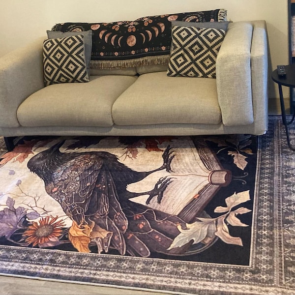 Colorful Fish Rug, Vibrant Striped Fish Design on Navy Background With ...