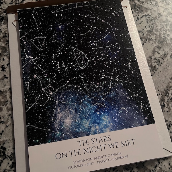 Custom Star Map - Unique Romantic Gift for Him or Her - Personalized ...