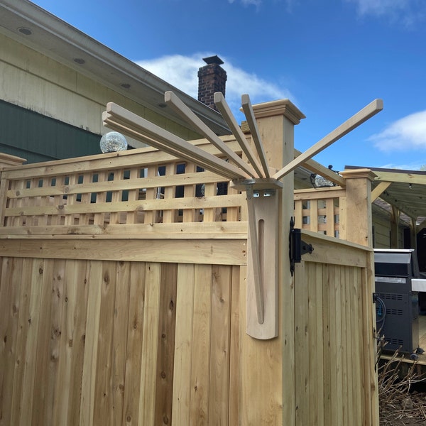 Wall Mount Clothes Drying Rack, Wooden Ladder Mount Holds 250 Lbs Amish ...