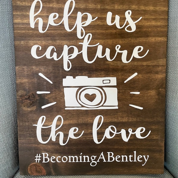Wedding “help Us Capture the Love” Camera Sign Digital Cut Files, SVG ...