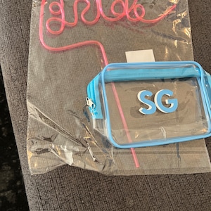 Shadow Monogram Clear Bag, Monogram Gifts, TSA Toiletry Bag Pouch With ...