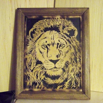 091-lion Scroll Saw Pattern pdf, Jpg, Dxf, Svg, Eps - Etsy
