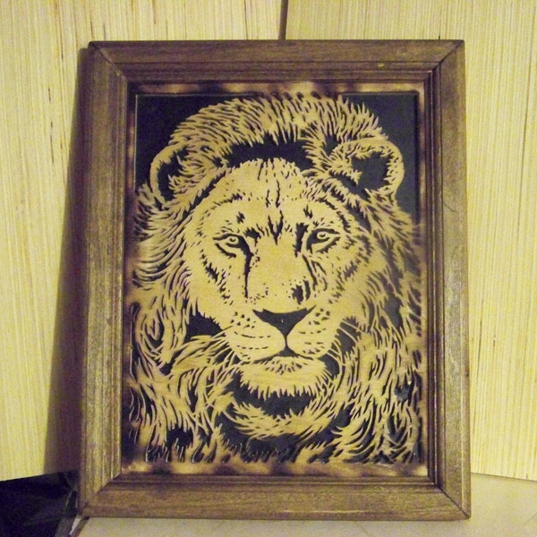 091-lion - Scroll Saw Pattern (pdf, Jpg, Dxf, Svg, Eps) - Etsy