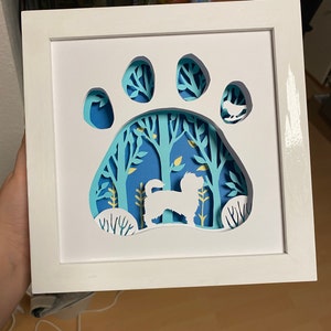 Maltese Dog Breed Shadow Box SVG, 3d Papercut SVG, Layered Paper Art ...