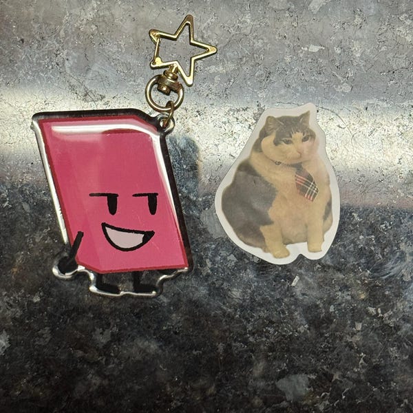 BFDI Keychains - 2.5" Acrylic - Snowball, Pillow, Liy, Grassy, Pencil ...