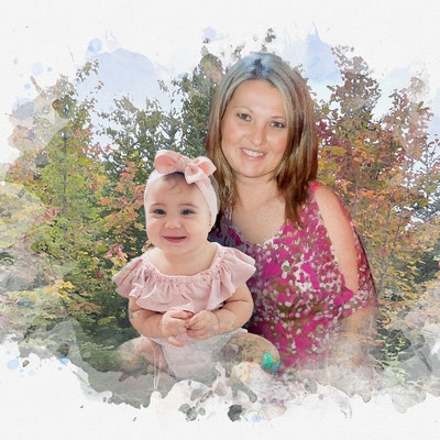 Custom Portrait, Personalized Watercolor Family Portrait, Custom ...