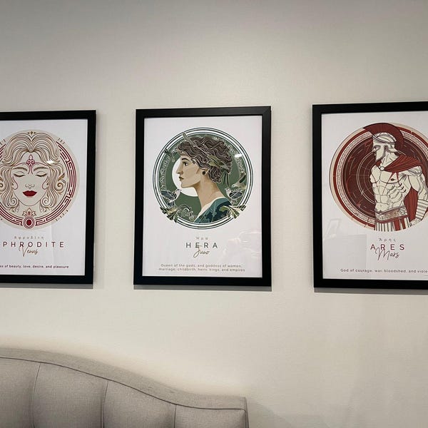 Athena Minerva Greek Goddess Print, Athena Modern Poster, Greek ...