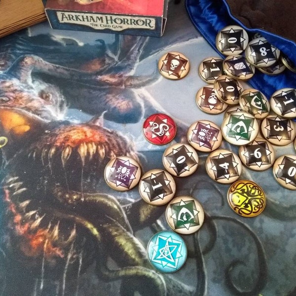 Arkham Horror the Card Game Compatible Premium Large Metal Backed Chaos ...