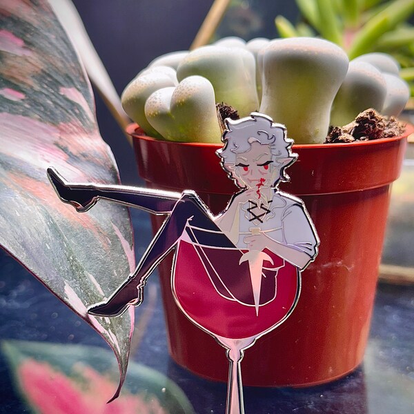 Astarion Wine Glass Enamel Pin - Etsy