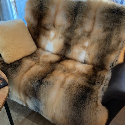 Huge Double Face Luxury Silver Fox Fur Boa,118inch 300cmnatural Color ...