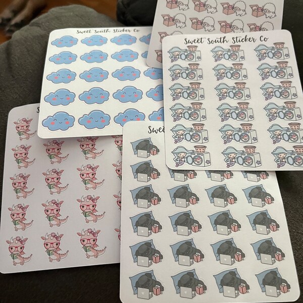 Kate the Cat, Fitness, Planner Stickers, Functional Stickers, Work Out ...