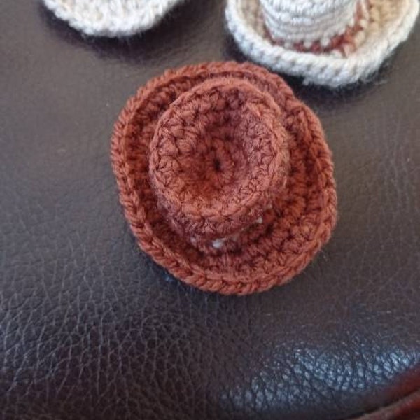 Cowboy Hat Crochet Pattern, Mini Cowboy Hat, Mini Cowgirl Hat Pink ...