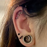 Swirl Ear Gauges Gauge & Plug Earrings Spiral Ear Gauges Saddle Plugs ...