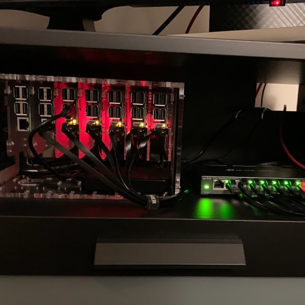 C4labs 8 Slot Cluster Cloudlet : Stackable Cluster for Raspberry Pi5 ...