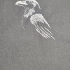 Elegant Crow Embroidery Design - Detailed Bird Art for Dark Fabrics ...