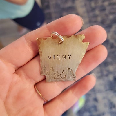 State of Arkansas or Select Your State Pet Name Tag Medium - Etsy