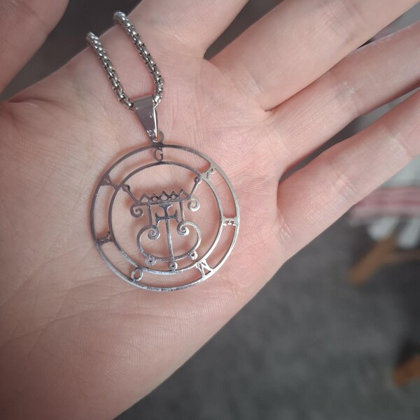 Valefor Sigil Goetia Solomon Demon Seal Pendant Necklace With Gift ...