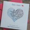 Special Location Map Card, Personalised Anniversary Card, Engagement ...