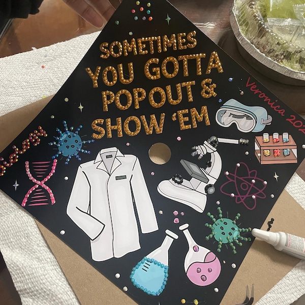 Personalized Biology Science Graduation Cap, Custom Biology Major ...