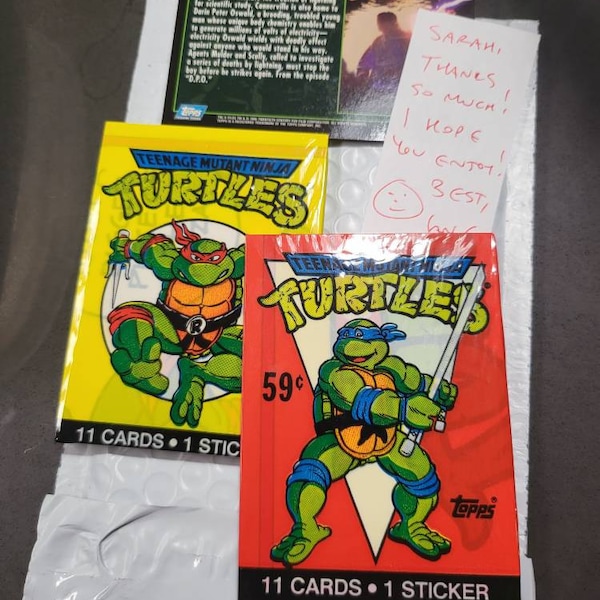 2 Jumbo Packs of Teenage Mutant Ninja Turtles Vintage Trading Cards. 11 ...