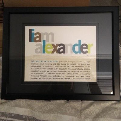 Personalized Baby Name Meaning Art Print Customized Nursery Wall Art ...