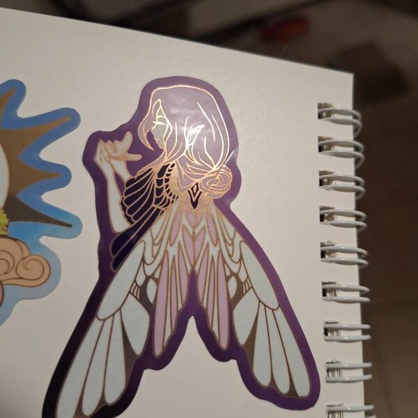 Celestial Garden Star Dragon Die Cut Gold Mirror Effect Sticker Dragon ...