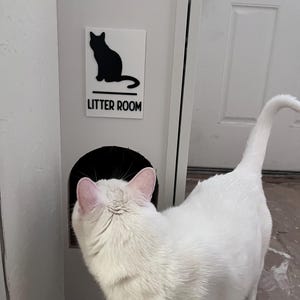 3D Printed Litter Box Sign, Restroom Sign for Cats - Etsy