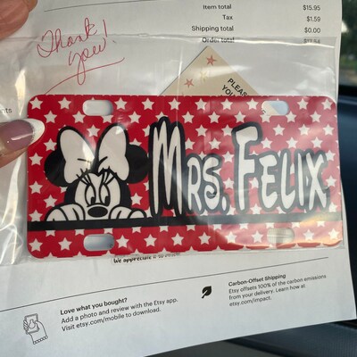 MICKEY or MINNIE Mini License Plate Personalized Custom Bike Tag for ...
