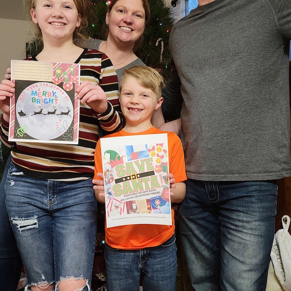 Save Santa! Escape Room Game. Christmas Printable Party for Kids and ...