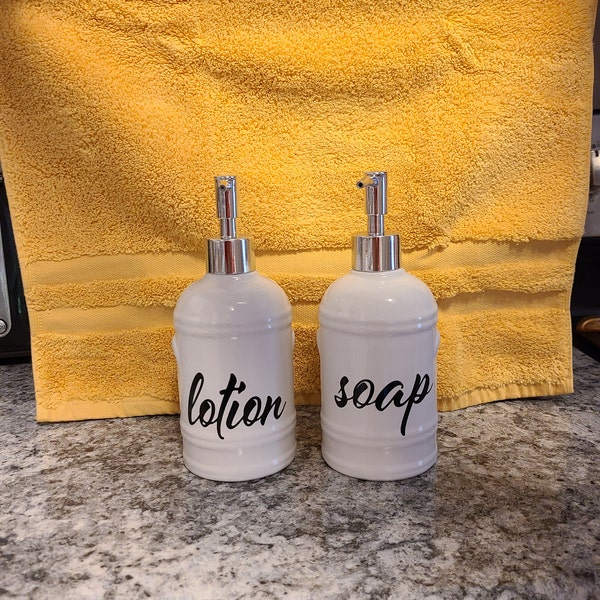 Soap Lotion Label Decals / Kitchen Decor / Hand Soap Label / Lotion ...