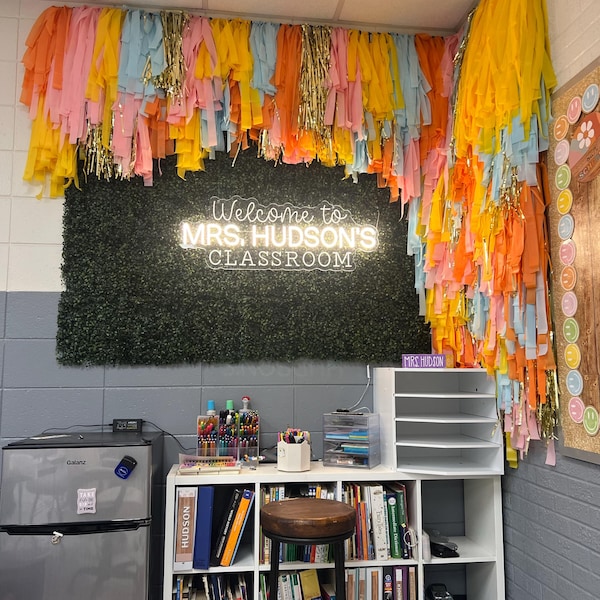 Teacher Name Neon Sign for Classroom, in This Classroom Neon Sign ...