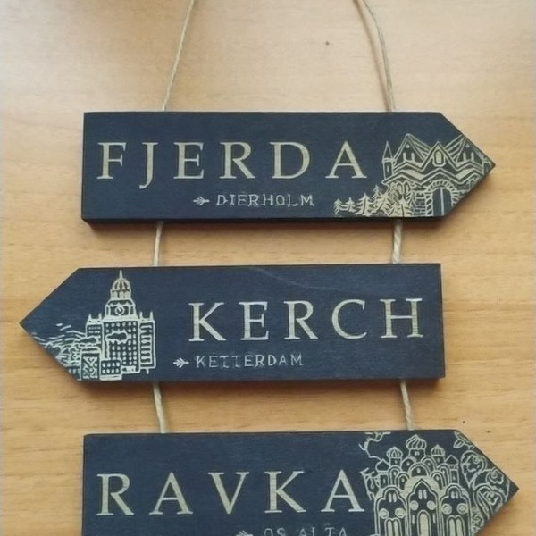 Six of Crows Wooden Signs, Handmade Wood Engraved, Inspired by the ...