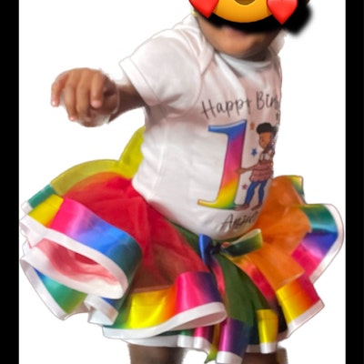 Giraffe Tutu Set, Giraffe Outfit, Kid's Birthday Tutu With Name, Brown ...