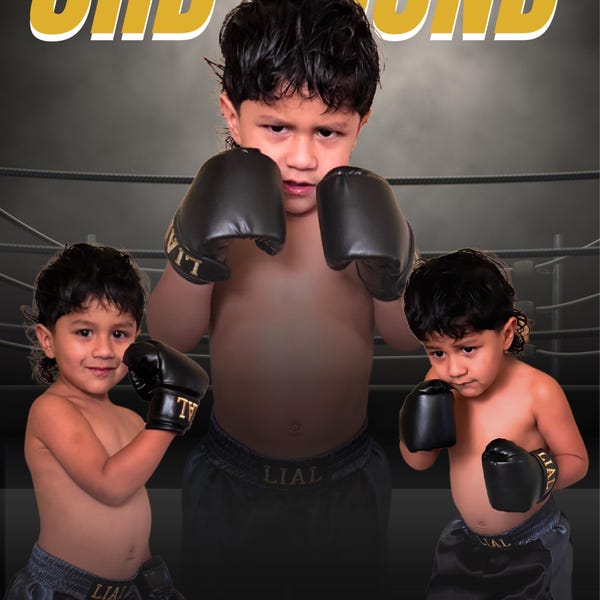 Newborn Knockout Boxing Set: Prop Baby Boxing Ring + Personalized Robe ...