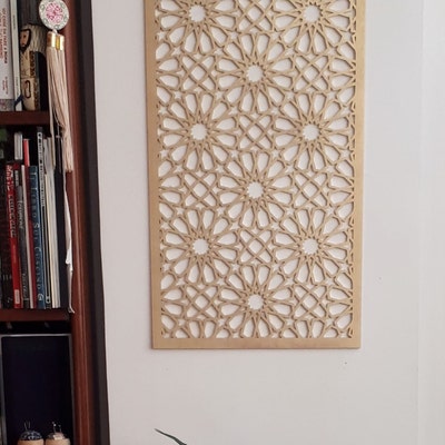 Moroccan Style Wall Panels, Wall Hanging, Wood Home Decor, Lattice ...