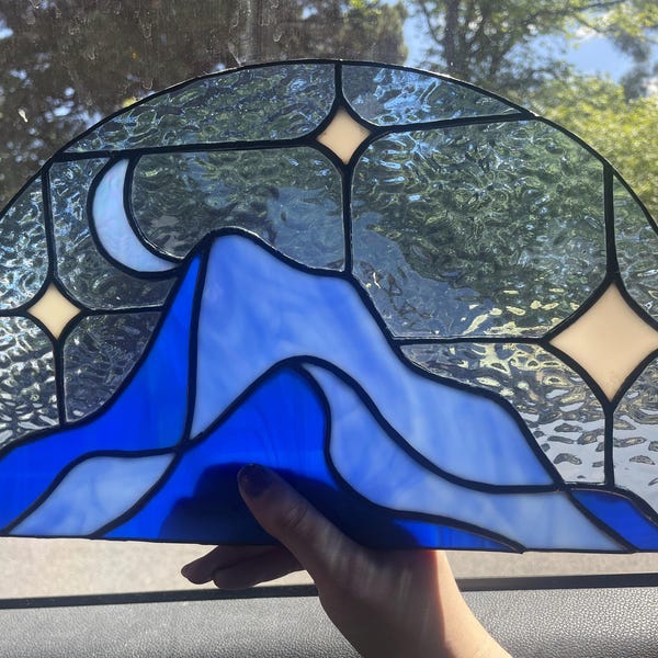 Mini Houses Stained Glass Pattern, Stained Glass Patterns, Digital ...