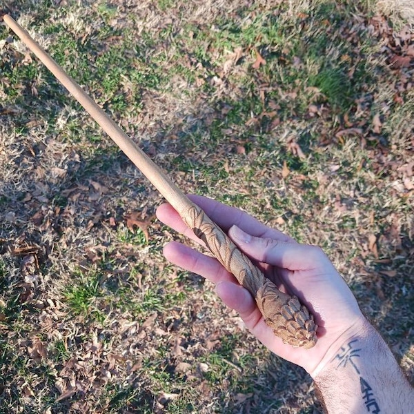 Almond Wood Wand - Etsy