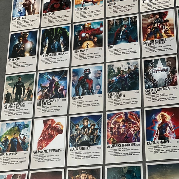 Marvel MCU Mini Poster Prints, Movies and TV Shows (6x4inch), *physical ...