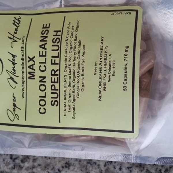 Max Colon Cleanse Super Flush Max Organic Herb | 710mg - Etsy