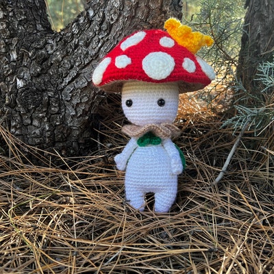 Crochet Mushroom Doll PATTERN, Prince KINOKO, Interactive Mushroom ...