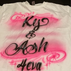 Airbrush T Shirt Script Name - Etsy